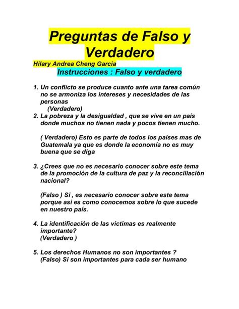 Cuál es la finalidad de las preguntas de falso o verdadero