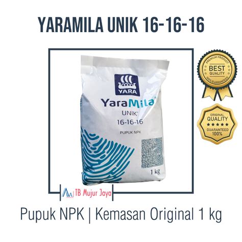 Jual YARAMILA UNIK 16 16 16 Pupuk NPK Kemasan Original Pabrik 1 Kg