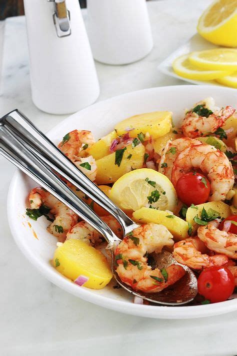 Salade De Pommes De Terre Aux Crevettes Et Tomates Recette Salade