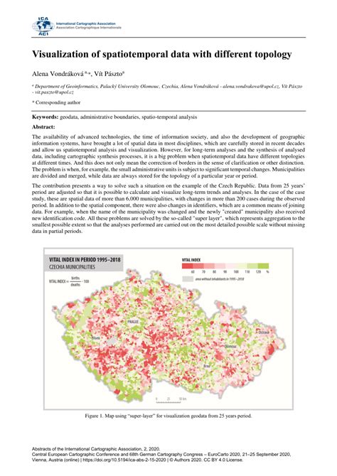 pdf visualization of spatiotemporal data with different topology
