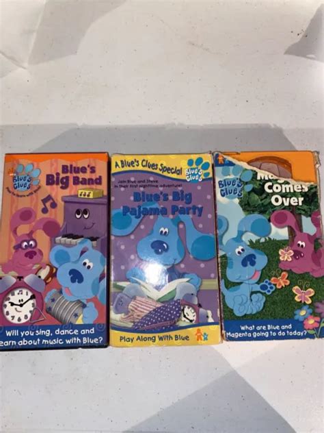 BLUE S CLUES NICK Jr VHS Tapes Lot Of 6 Magenta Comes Over The Baby S