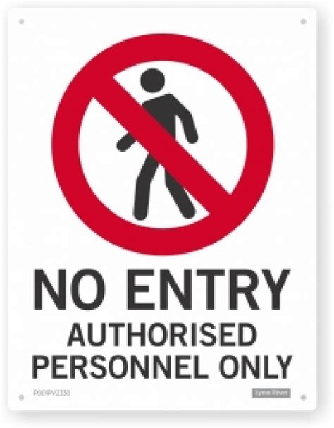 No Entry Staff Only Sign