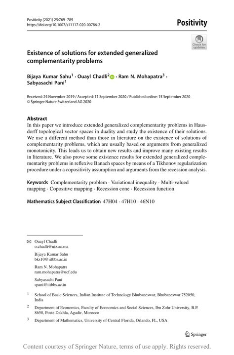 existence of solutions for extended generalized complementarity problems request pdf