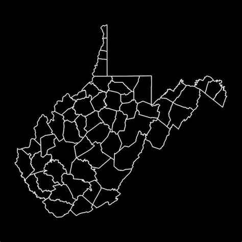 Premium Vector West Virginia State Map With Counties Vector Illustration