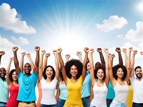Premium Photo Group Of Diverse Arms Raised Up In The Air Multi Ethnic