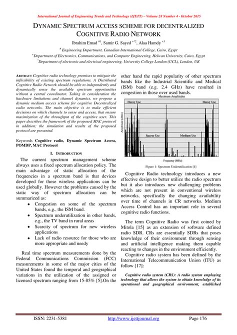 pdf dynamic spectrum access scheme for decentralized cognitive radio network