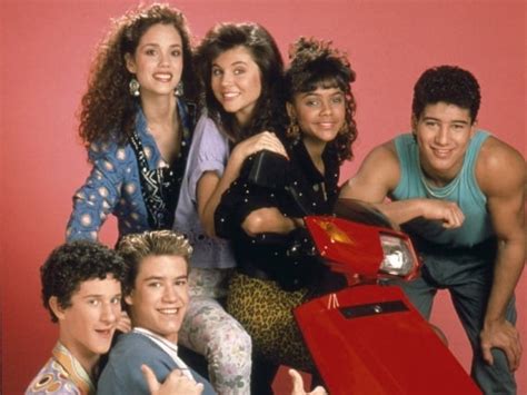 Sauvés par le gong 1989 Photo Mark Paul Gosselaar Tiffani Thiessen