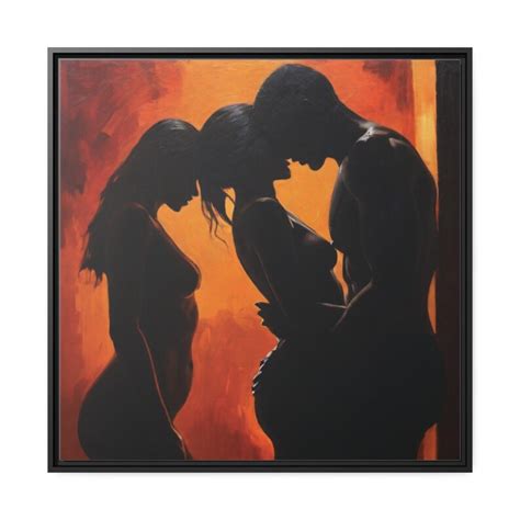 Three In Love Sexy Naked Women And Nude Male Art Canvas Sexy Nude Men
