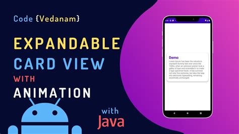 Expandable Card View With Animation In Android Studio Java Cardview