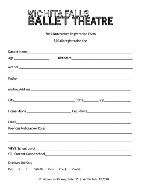 Fillable Online DANCER S INFORMATION Division A B Registration Form