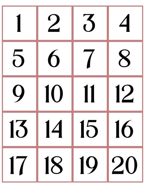 Number Bingo Cards 1 20 For Preschool Teacher Etsy