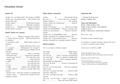 docker cheat sheet white download printable pdf templateroller