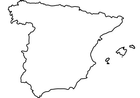 Dibujos de Mapa de España para colorear e imprimir ColoringOnly