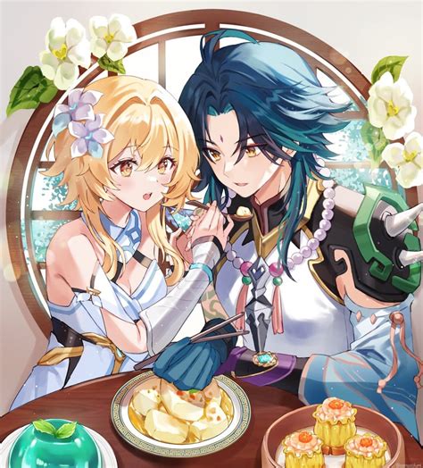 Lumine And Xiao Genshin Impact Drawn By Senasolumi Danbooru