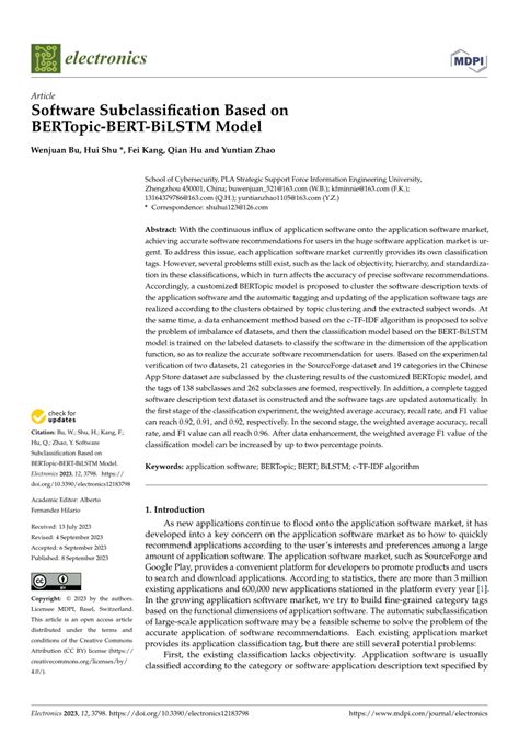 pdf software subclassification based on bertopic bert bilstm model