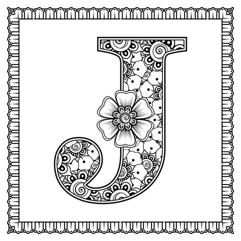 Letra J para colorear y Pintar Imágenes Para Dibujar Gratis