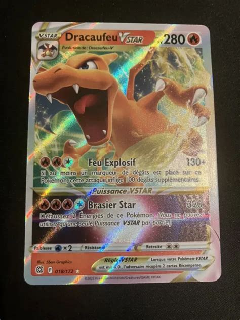 CARTE POKÉMON DRACAUFEU VSTAR 018 172 Stars Etincelantes Neuve FR EUR 1