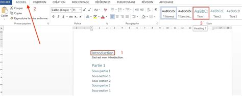 Comment Faire Un Sommaire Automatique Sur Word Academie Avec