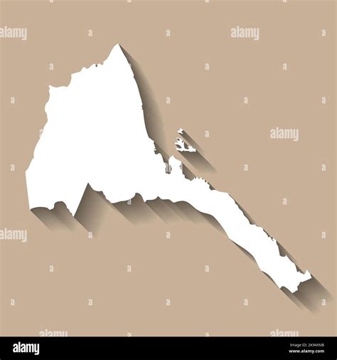 Eritrea Vector Country Map Silhouette Stock Vector Image Art Alamy