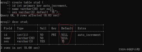 【mysql】数据库的约束 数据库default csdn博客