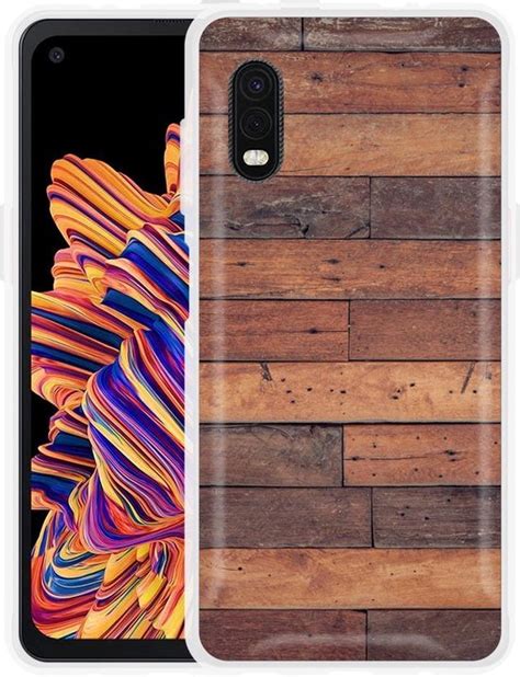 Samsung Galaxy Xcover Pro Hoesje Houten Planken Bol