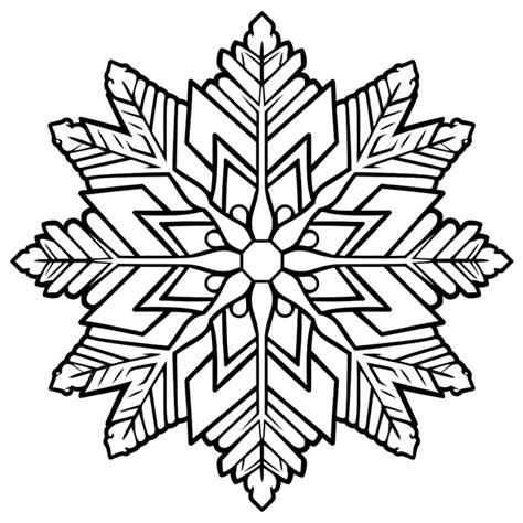 Schneeflocke Winter Ausmalbild Kostenlos Herunterladen