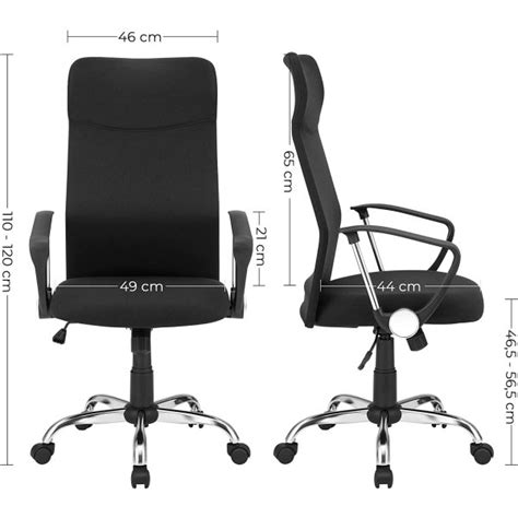 SONGMICS Bureaustoel Ergonomische Bureaustoel Draaistoel