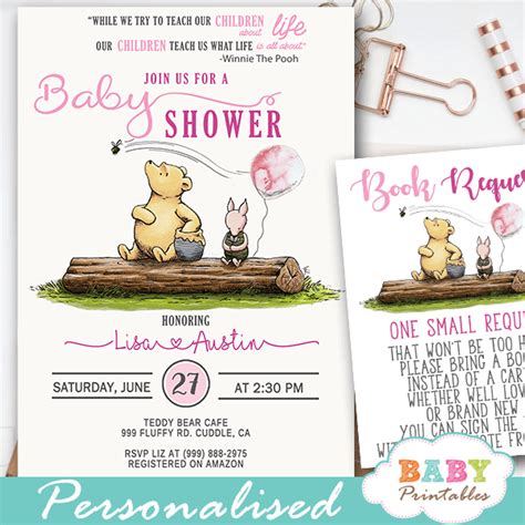 Invitations Announcements Classic Winnie The Pooh Baby Shower Winnie