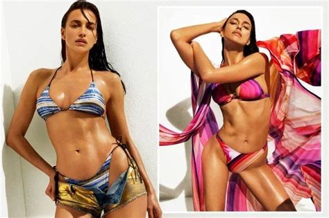Irina Shayk Flaunts Jaw Dropping Figure In Gold Hot Pants And Tiny