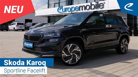 Skoda Karoq Sportline Facelift Black Magic Perleffekt Review Youtube