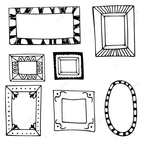 Set Of Hand Drawn Doodle Frames Doodle Drawing Doodle Sketch