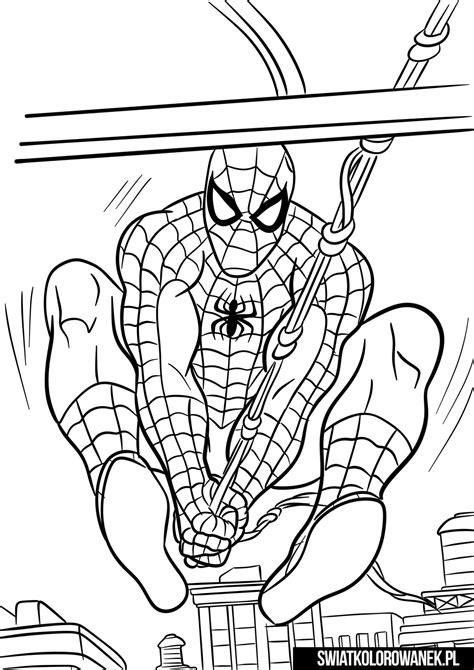 Malowanki Spiderman dla chłopców Darmowe kolorowanki do druku