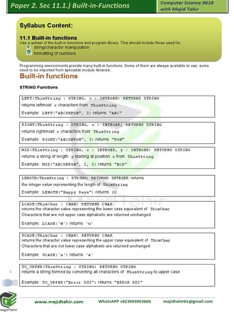 11 1 built in functions pseudocodes mt l pdf pdf boolean data type string computer science