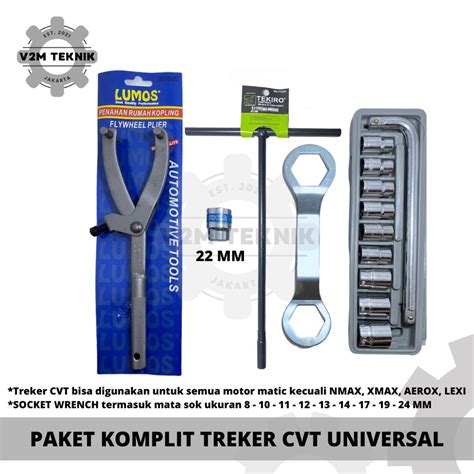 Jual PAKET KOMPLIT Treker CVT Kunci 39x41 MM Kunci T 8 MM Socket