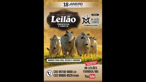 Transmissão ao vivo de JM Leilões Formiga MG YouTube