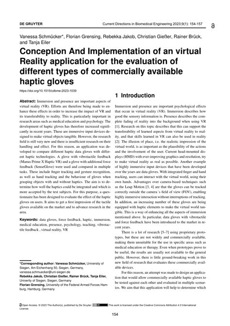 pdf conception and implementation of an virtual reality application for the evaluation of