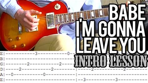 Led Zeppelin Babe I M Gonna Leave You Intro Lesson With Tabs YouTube