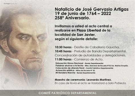 Natalicio de José Gervasio Artigas 19 de junio de 1764 2022
