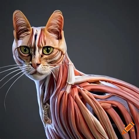 Diagram Of Cat Muscles Anatomy On Craiyon