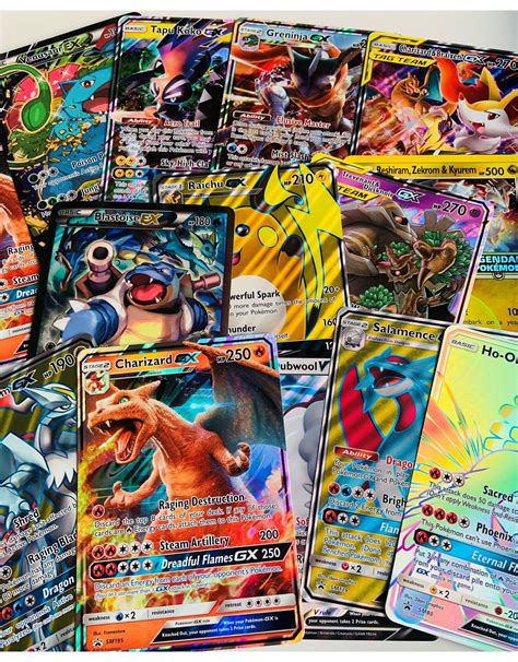 Pokemon Card Lot Official Cards V Gx Ex Mega Holos