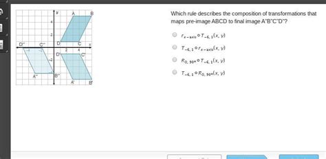 Which Rule Describes The Composition Of Transformations That Maps Pre