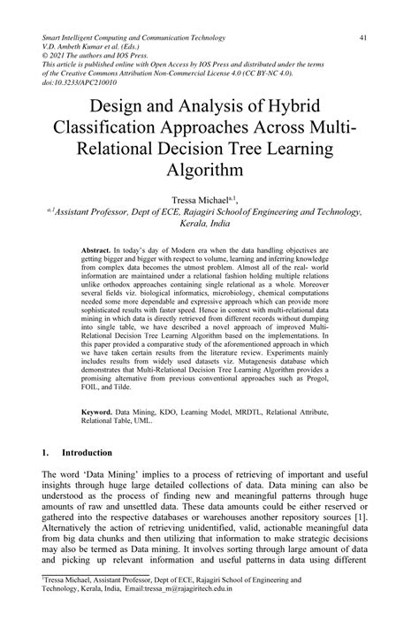 pdf design and analysis of hybrid classification approaches across multi relational decision