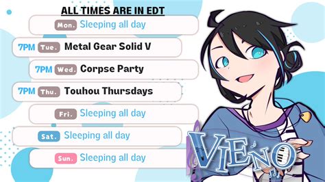 VTubers Global On Twitter RT Vieno M SCHEDULE DROP Heres Our