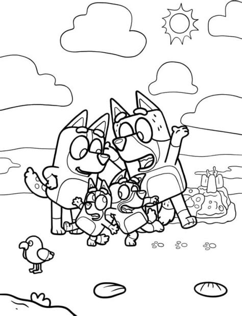 Coloriage Bluey gratuit à imprimer