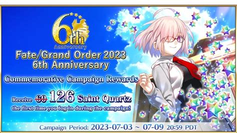 FGO 6th Anniversary Features 5 Star Servants Special Events More