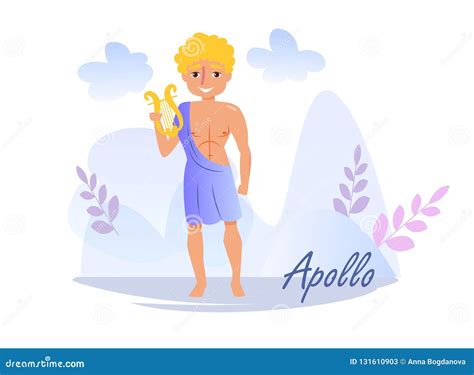 Apollo Vector Cartoon Isolated Art On White Background Flat Stock