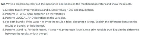 solved q2 write a program to carry out the mentioned