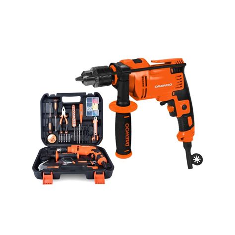 Taladro Percutor Atornillador 13mm Daewoo Maletín 34 Accesorios DAID550K