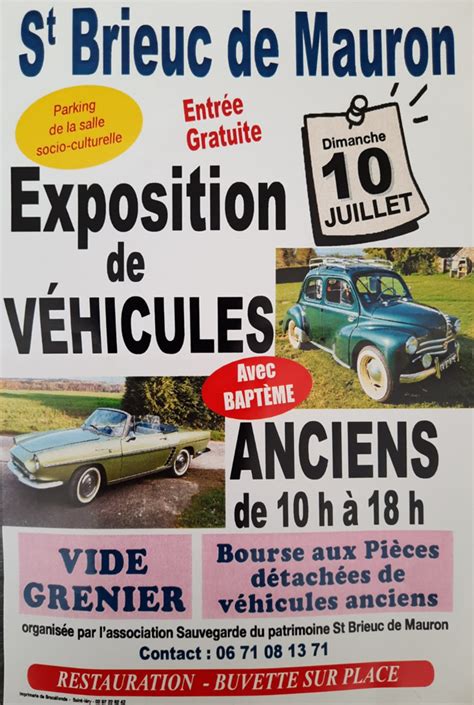 Rassemblement de véhicules anciens dimanche 10 juillet 2022 Saint