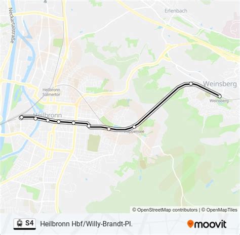 s4 Route Fahrpläne Haltestellen Karten Heilbronn Hbf Willy Brandt